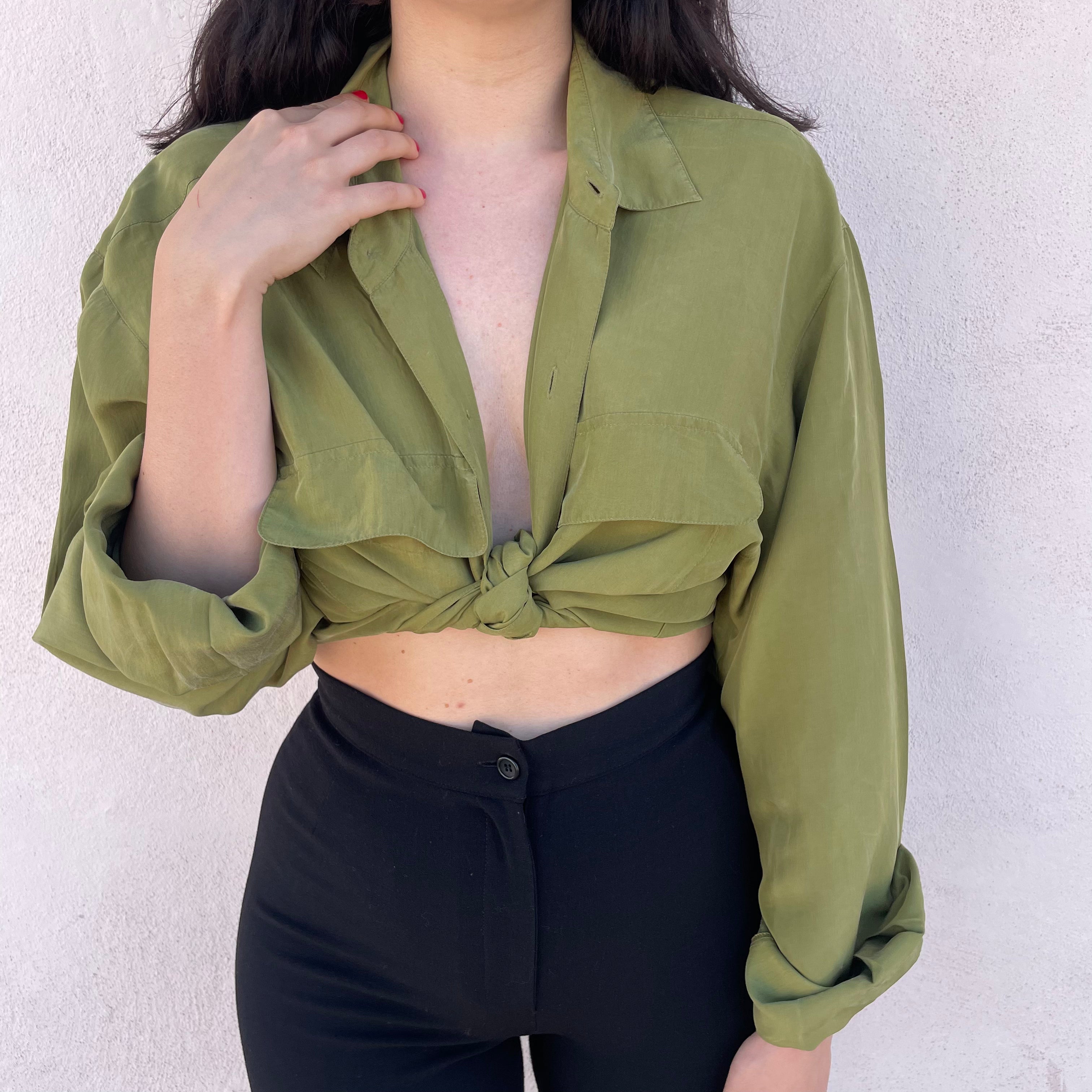 Camicia seta verde oliva – cosedisoso